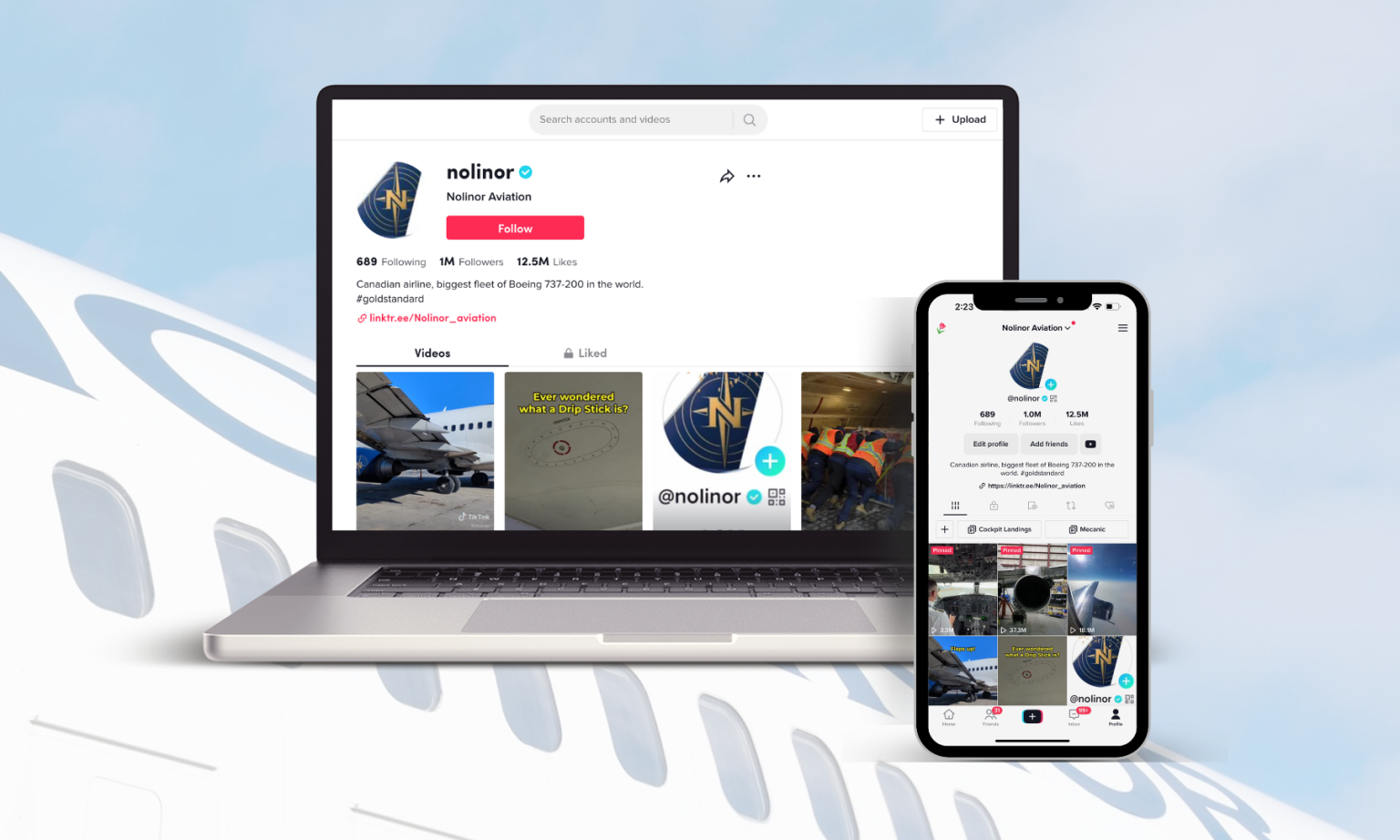 Nolinor Aviation reaches one million subscribers on TikTok - Nolinor